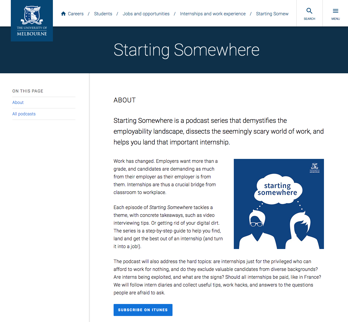 Starting Somewhere - Innovative Research Universities