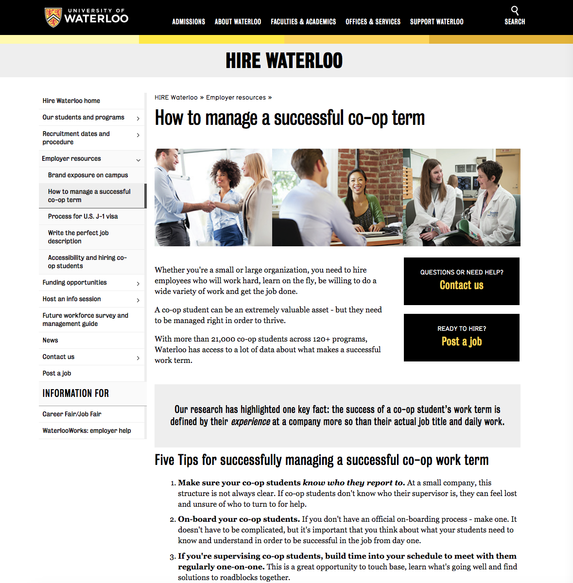 The University of Waterloo - Employer Resources - Innovative Research ...